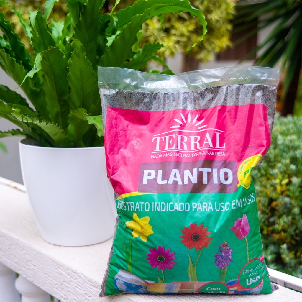 Terral Substrato para plantio em vasos, hortas, jardins 8 litros ...