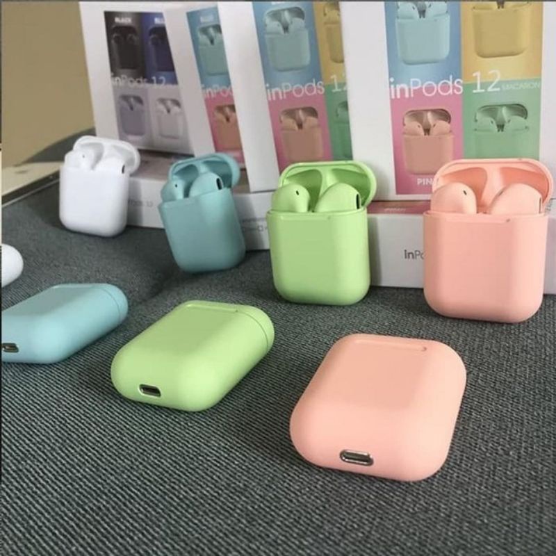 Fone De Ouvido Bluetooth Inpods 12, Macaron, Inpods12, I12 Cor Preto ...