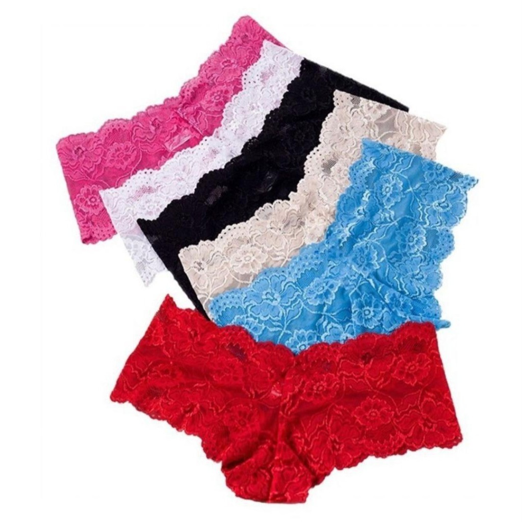 Kit 10 Calcinhas Em Renda Langerie Calesson Super Sexy - Cores Variadas ...