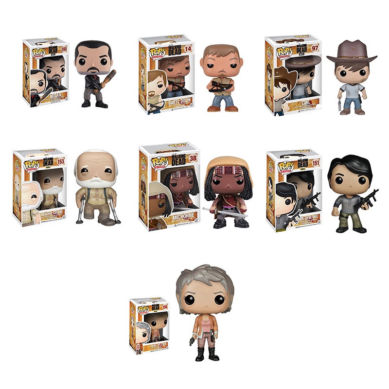 Funko Pop The Walking Dead Darryl Michonne Nigan Carl Carroll Boneca De ...