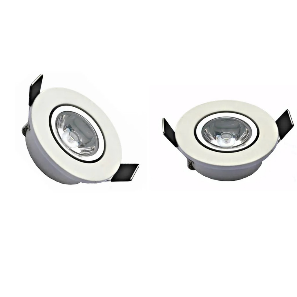 Mini Spot Redondo Direcionavel Led 3w Branco Frio E Branco quente 110v ...