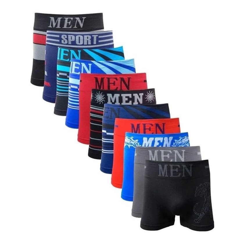 Kit 8 Cueca Box Boxer Microfibra Infantil Kids Sem Costura | Shopee Brasil