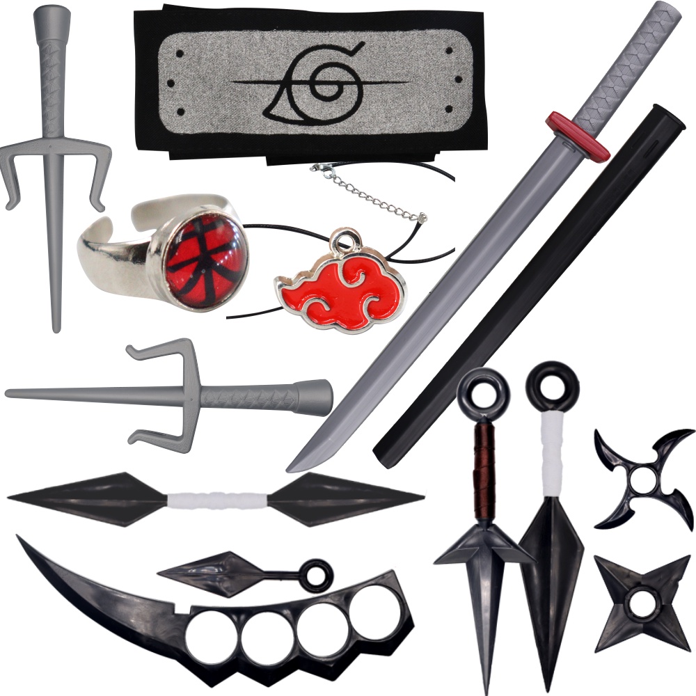 Bandana Akatsuki Sasuke Espada Ninja Kunai Itachi Item Anime | Shopee ...