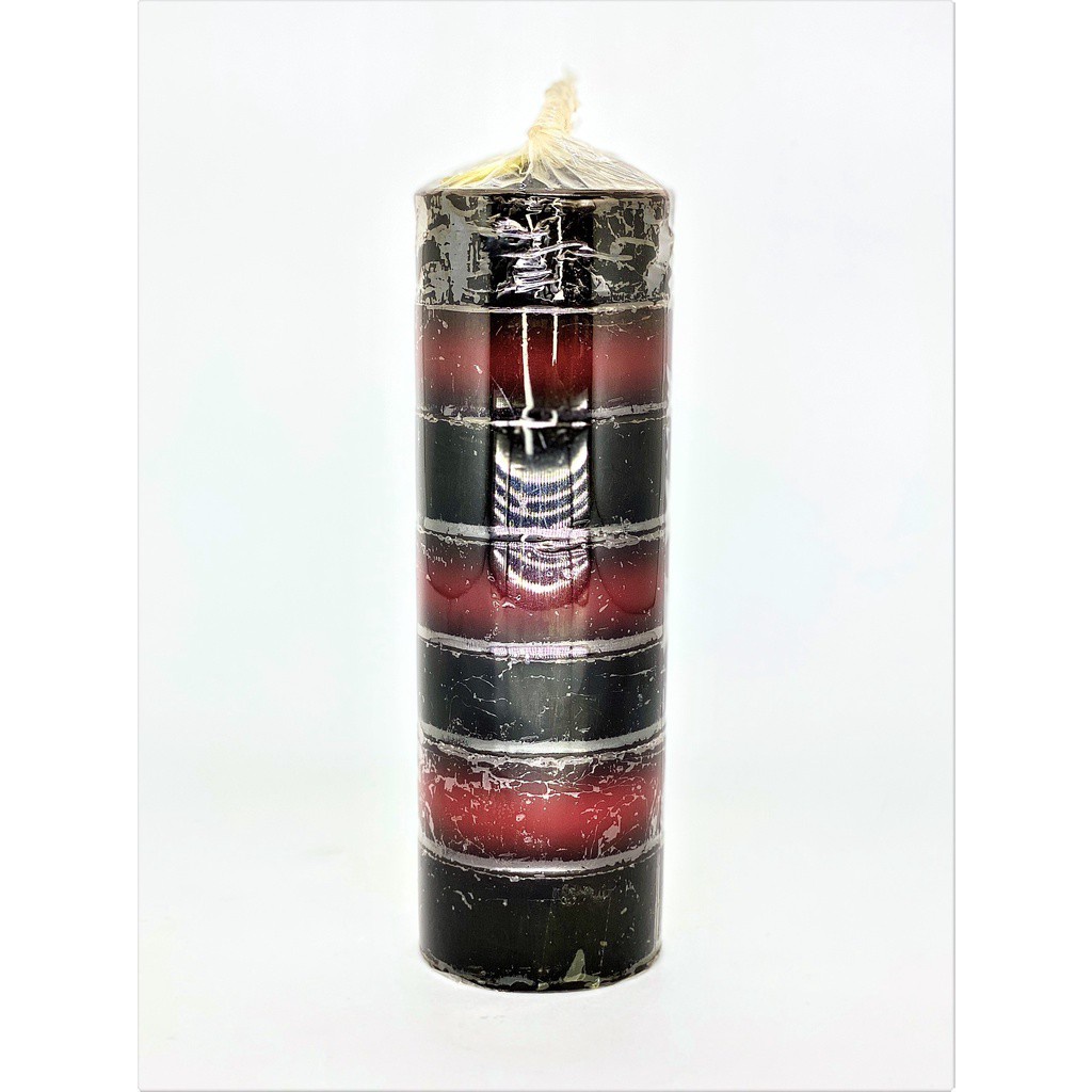 Vela de 7 Dias 265g PRETA E VERMELHA ORIXÁ EXU parafina 100% PURA ...