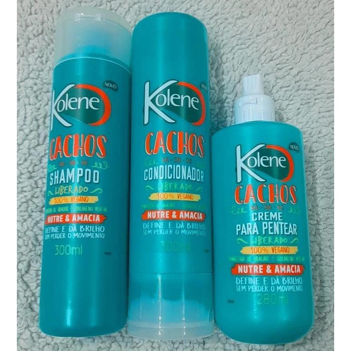 Kit Kolene Cachos Shampoo+condicionador+creme Para Pentear - Desconto ...