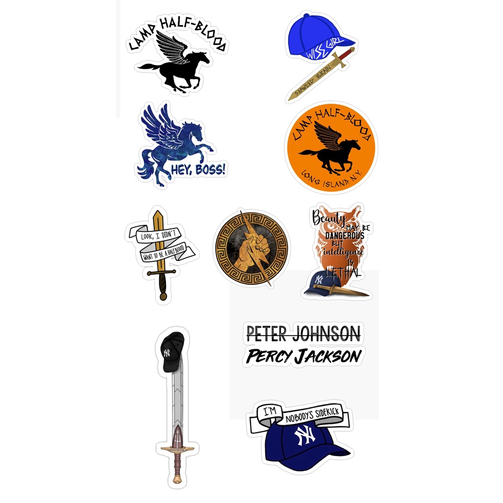 Stickers Percy Jackson 10 unidades Figurinhas | Shopee Brasil
