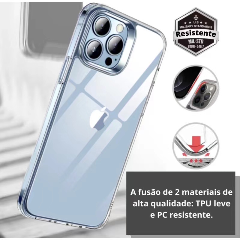 Capinha Capa Space Clear Para iPhone 13, 13 Pro E 13 Pro Max ...