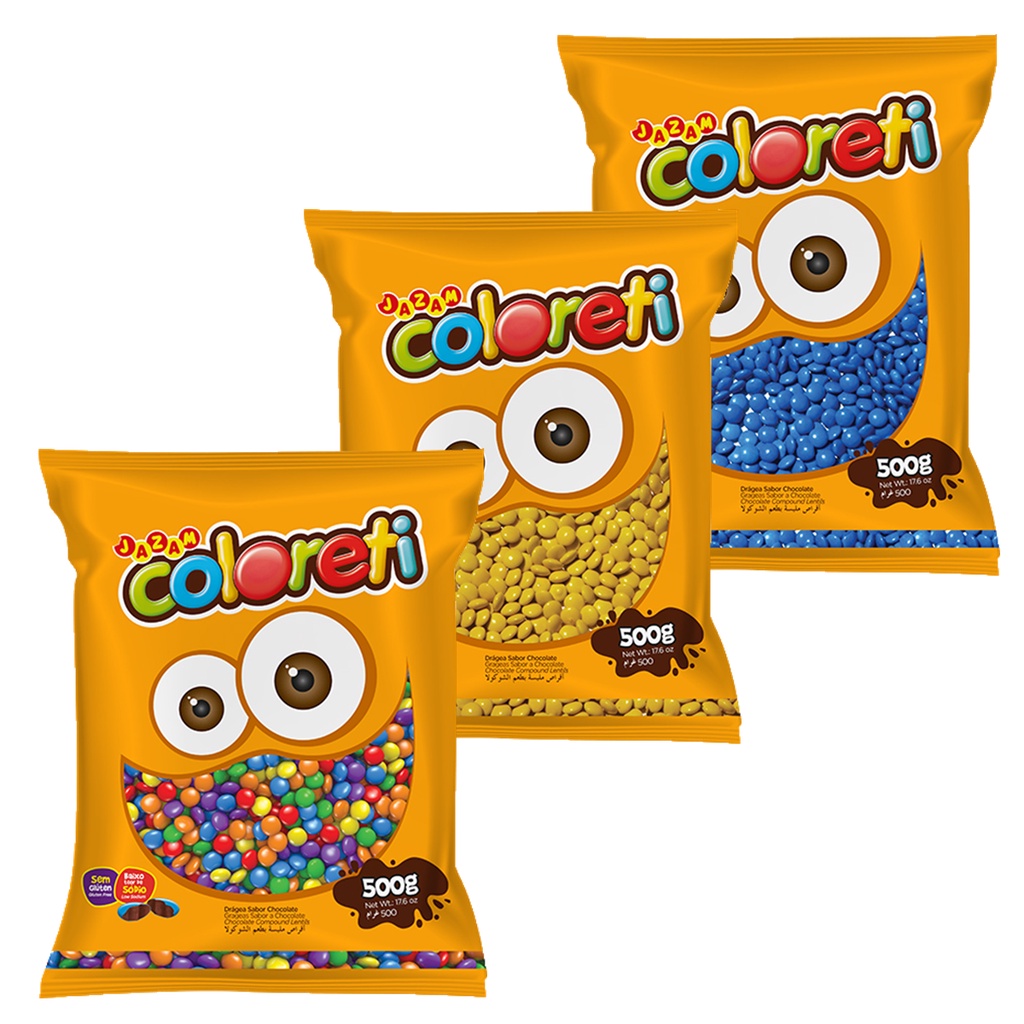 Confeito Coloreti Mini Sortido Colorido 500g Jazam - Escolha Sabores ...