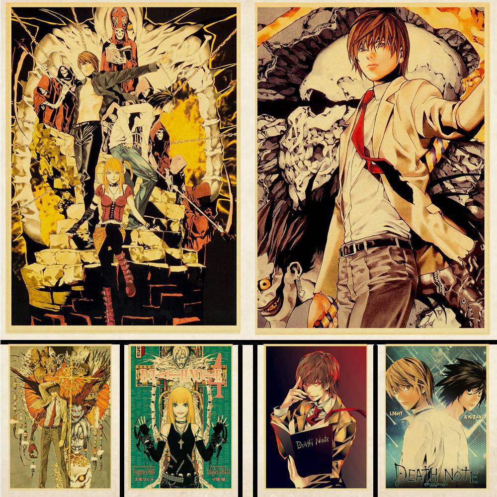 Anime Death Note Série Cartazes Retro Usado Para Decorar O Quarto Sala ...