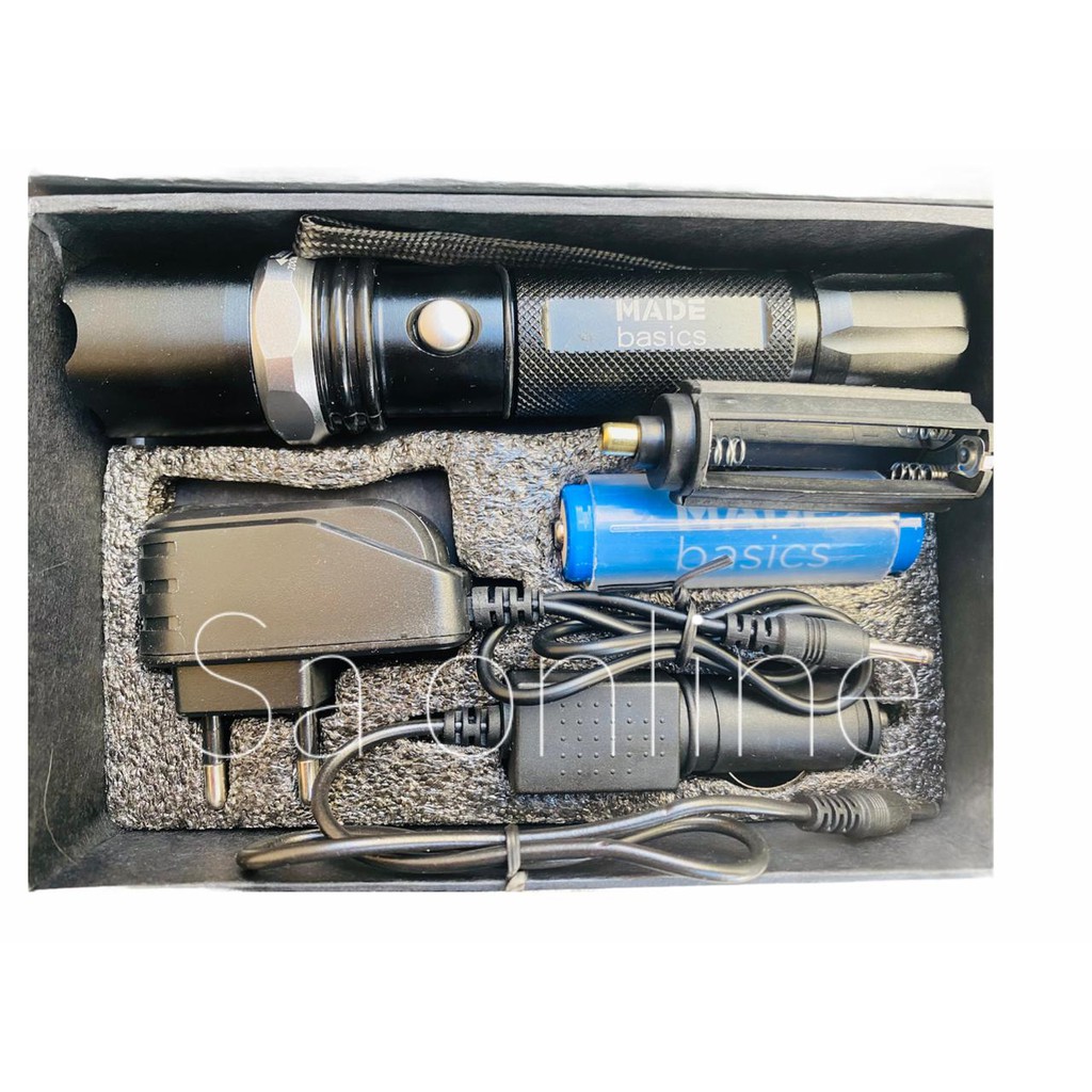 Lanterna Tática Flashlight ZOOM / Ecooda Cree Led / com Zoom / 980000w Potente EC-6037 ...