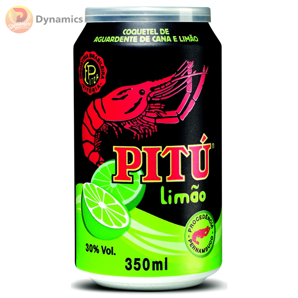Cachaça Brasileira Pitu Sabor Limão Lata 350ml Drinks | Shopee Brasil