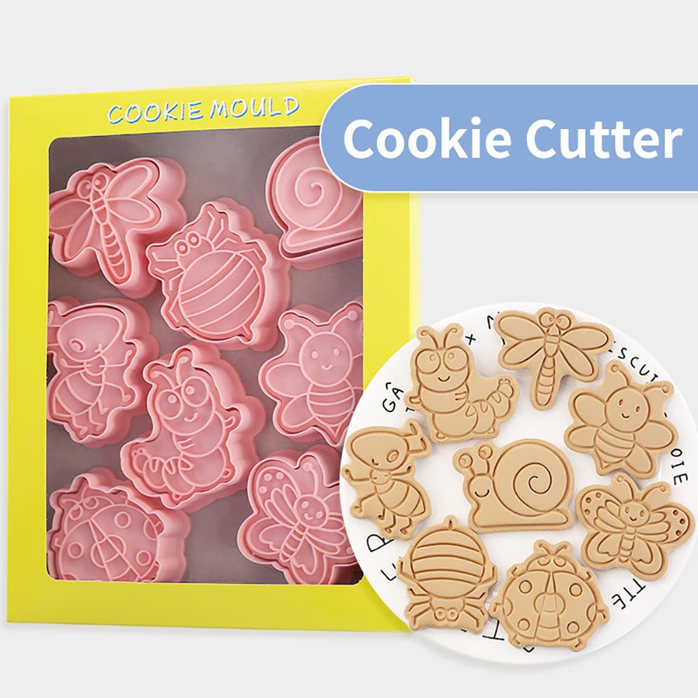 8 Pçs/set Bonito Dos Desenhos Animados Do Inseto Cookie Cutters ...