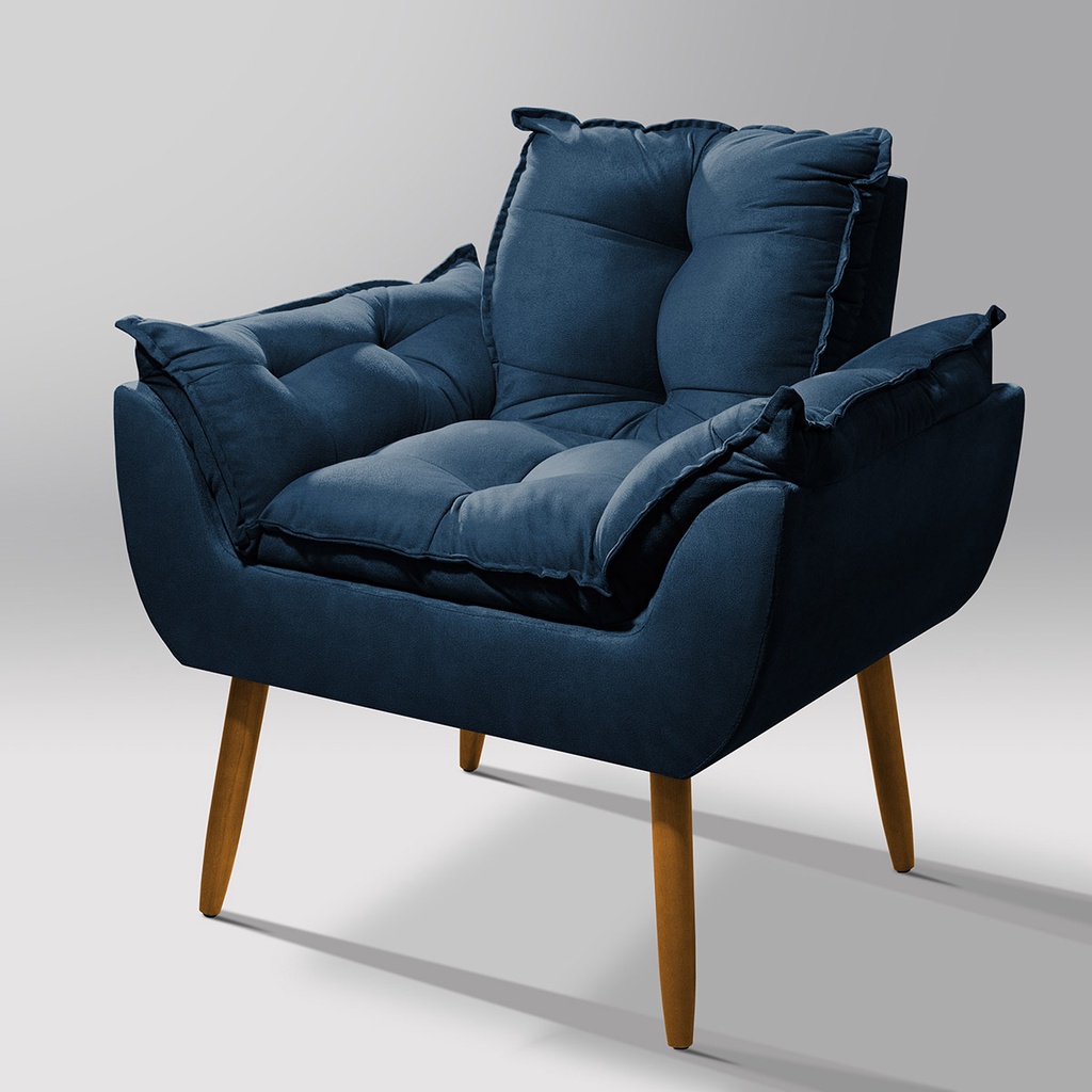 Poltrona Decorativa Opala Azul | Shopee Brasil