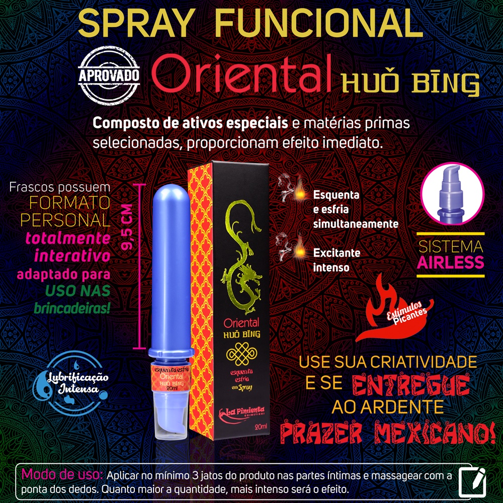 Oriental Huo Bing Esquenta E Esfria Em Spray 20ml La Pimenta
