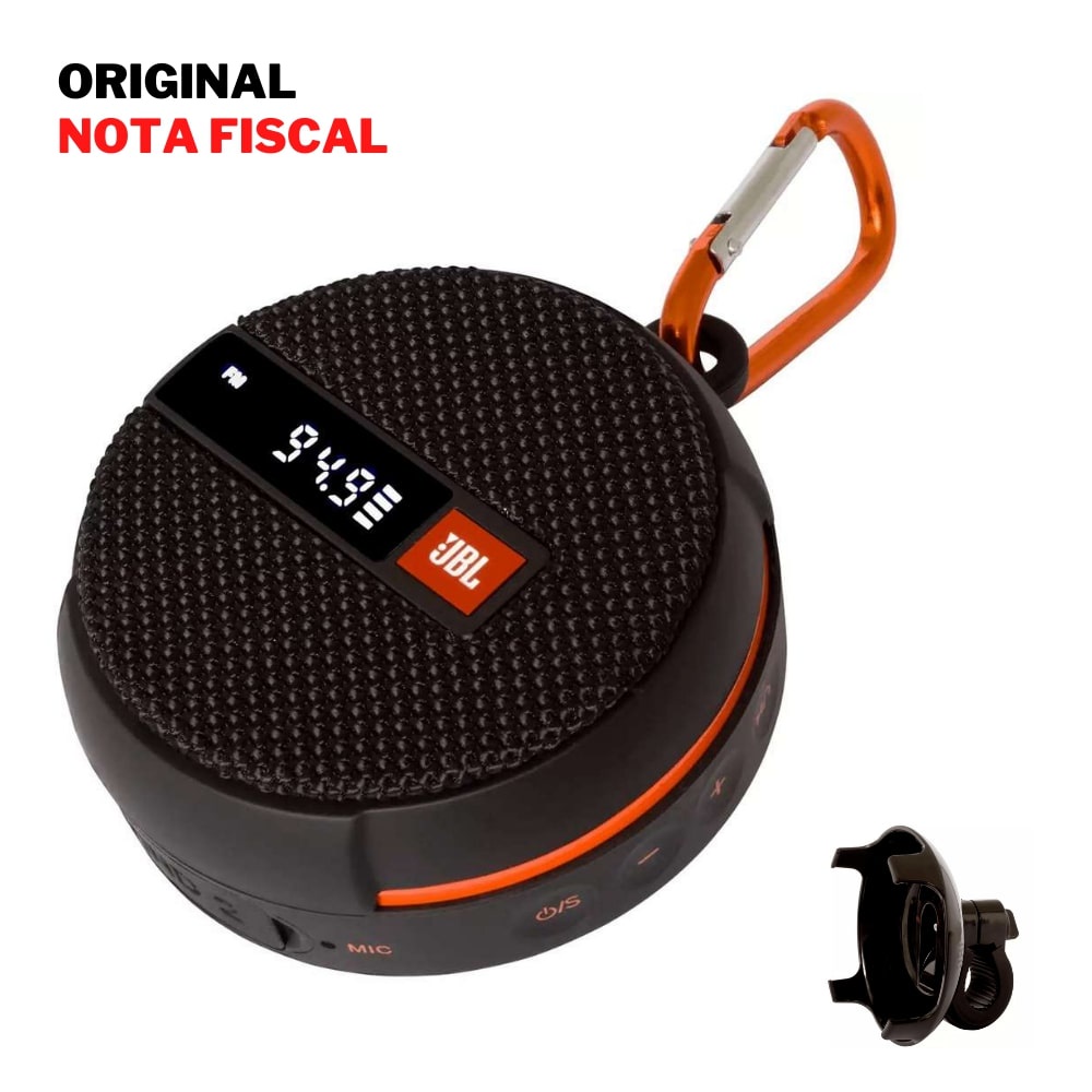 Caixa de Som Bluetooth JBL Wind 2 IPX7 com Suporte para Bike Moto Rádio FM Entrada para Cartão ...