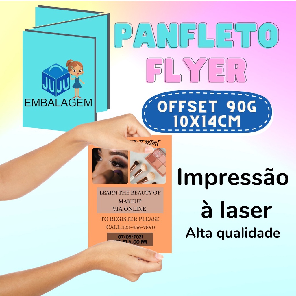 PANFLETOS FLYER 10X14cm- IMPRESSÃO A LASER ENVIO IMEDIATO | Shopee Brasil