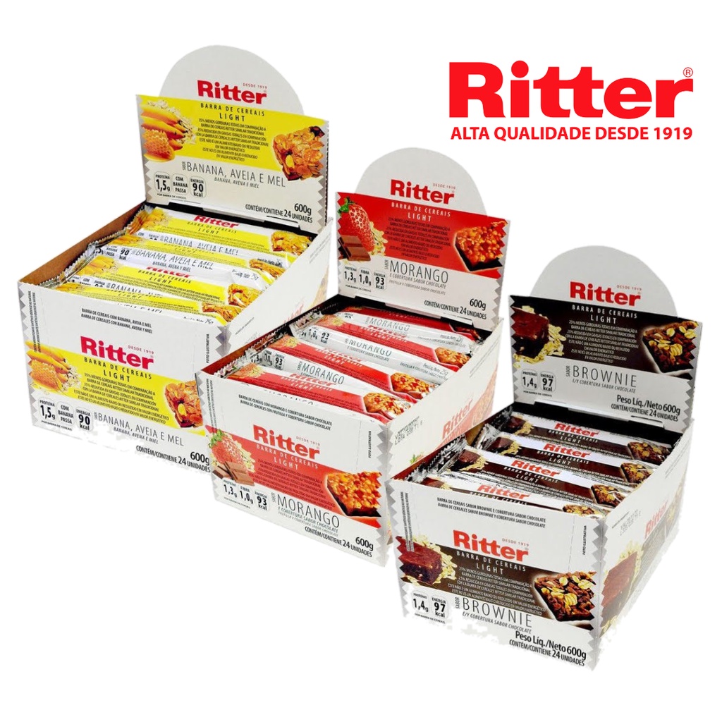 Barra de Cereal Ritter Light Sabores Display 24 Unidades - Ritter ...