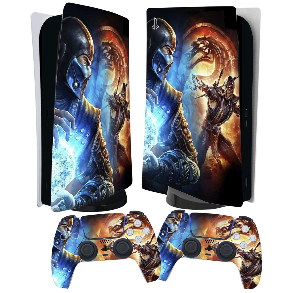 093 - Skin PS5 Digital Console - Scorpion e Sub-Zero - Mortal Kombat ...