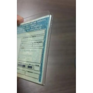 Porta CNH em Acrílico Protetor de Documento Rígido Transparente ...