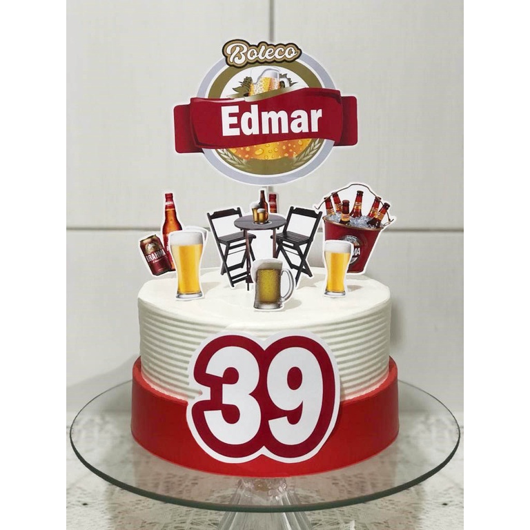 Topo de bolo Brahma - Topper Brahma - Personalizado | Shopee Brasil