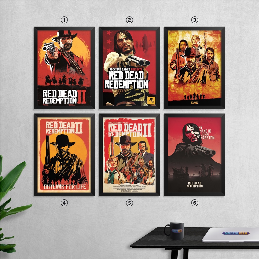 Quadro e Placa Decorativa Red Dead Redemption - Game | Shopee Brasil