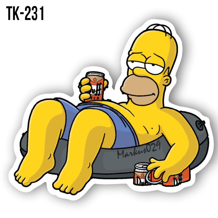 Adesivo Simpsons - Homer Sticker 10x10cm | Shopee Brasil