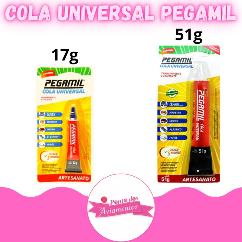 Cola Universal para Artesanato Pegamil 17g e 51g | Shopee Brasil