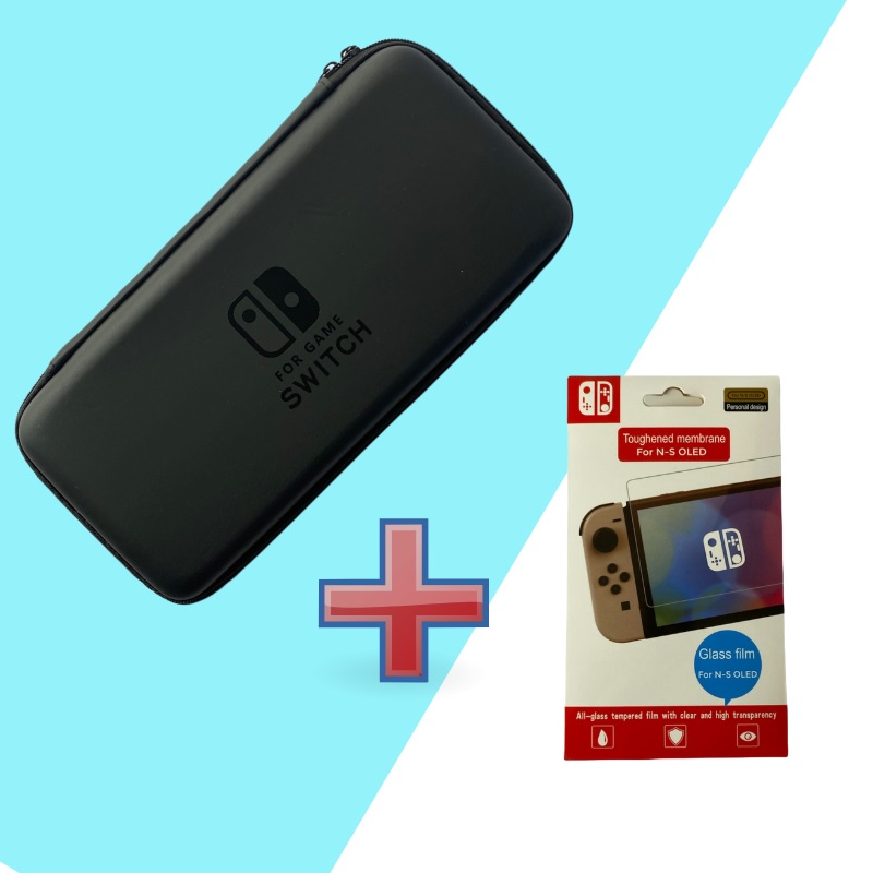 Kit 2 em 1 Capa Case + Película p/ Nintendo Switch OLED - Escorrega o Preço