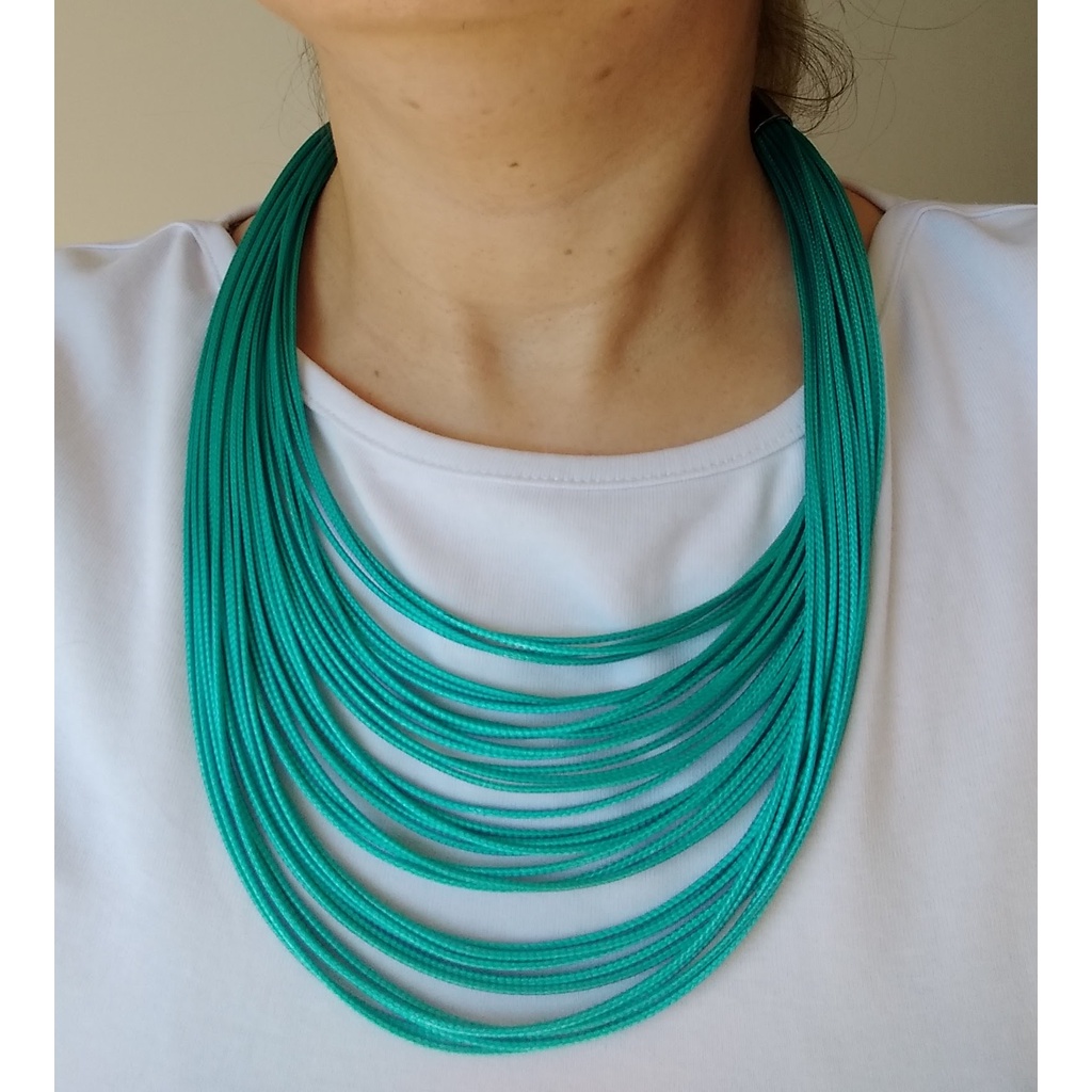 Max Colar de Fio Encerado Colorido Multicamadas | Shopee Brasil