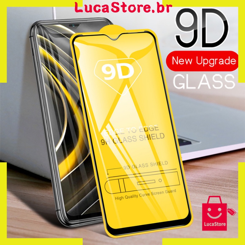 Película De Vidro 9D/3D Samsung Galaxy A01 Core/A10/M10/A20/A22/ A30s/A50s /A21s/A20S /A31/A51 ...