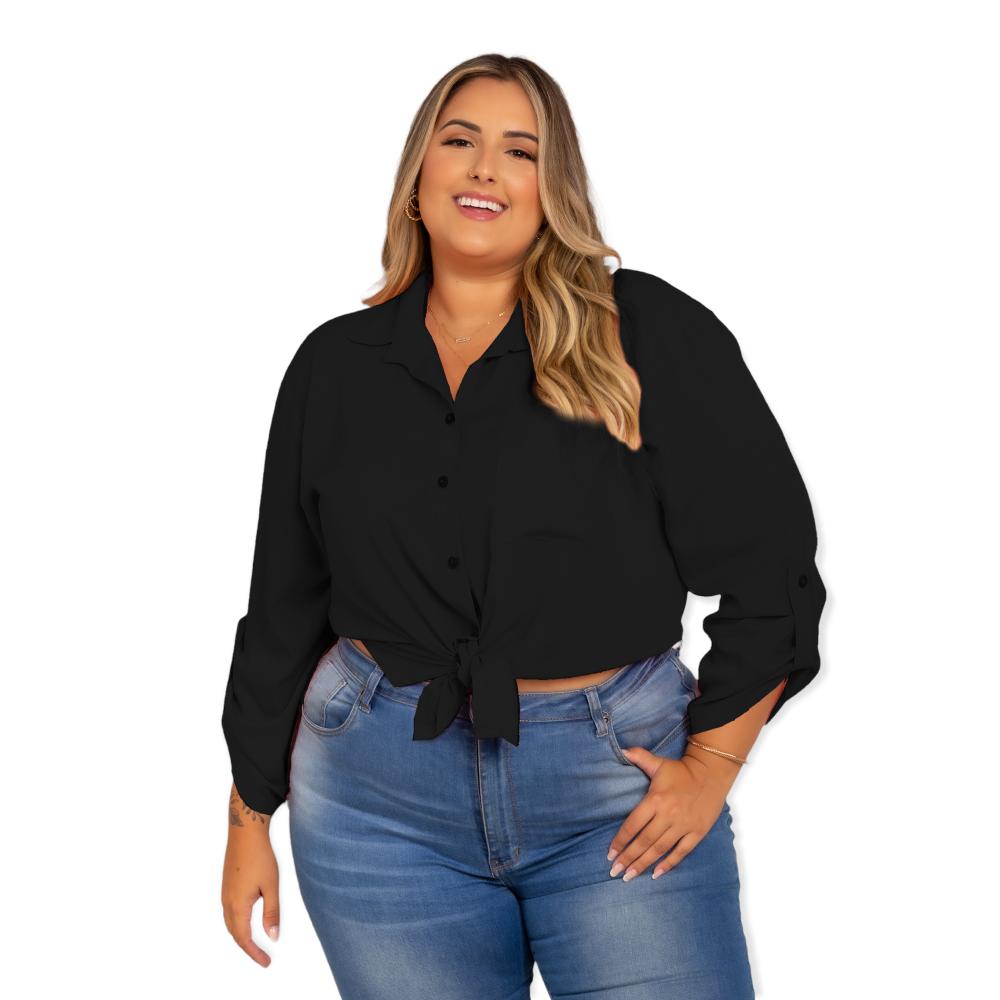 Camisa Blusa Social Plus Size Shopee Brasil