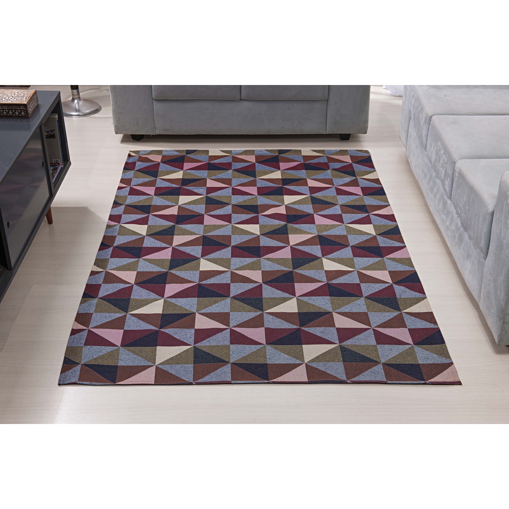Tapete Geometrico 1,00m x 1,40m Antiderrapante Jacquard Exclusivo ...