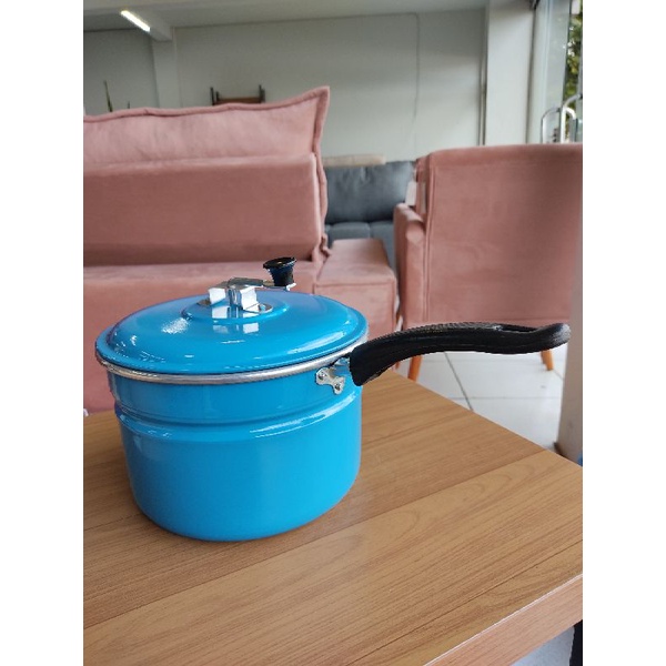 Pipoqueira em alumínio azul N°22 (4,9 litros) | Shopee Brasil