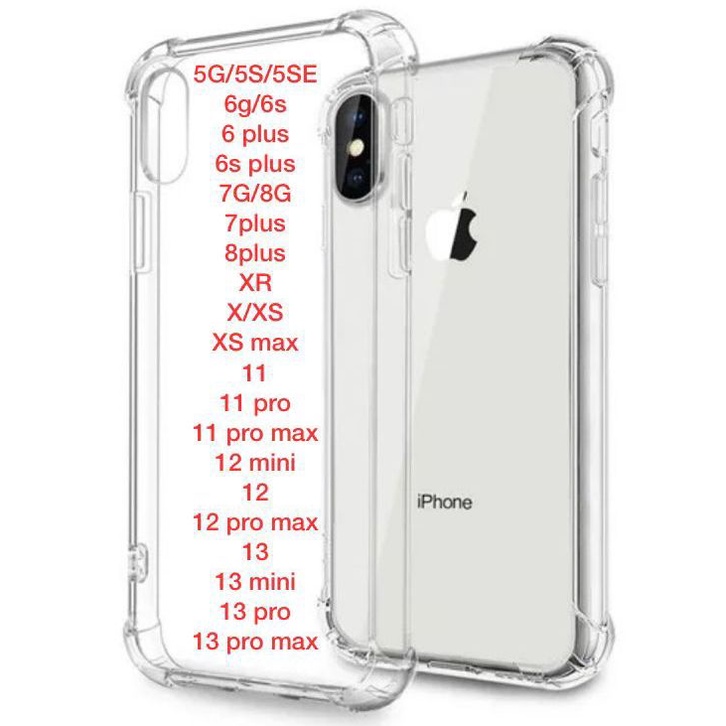 Capa Para Iphone Capinha Anti Impacto Transparente Modelos Variados (5G/5S/5Se, 6G/6S, 6 Plus ...