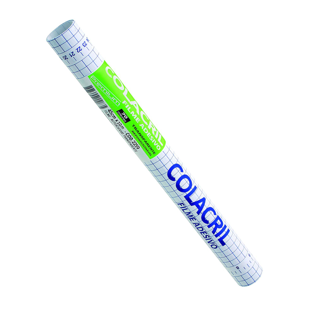 10 Metros Plástico Adesivo Colacril 45cmX10m Transparente | Shopee Brasil