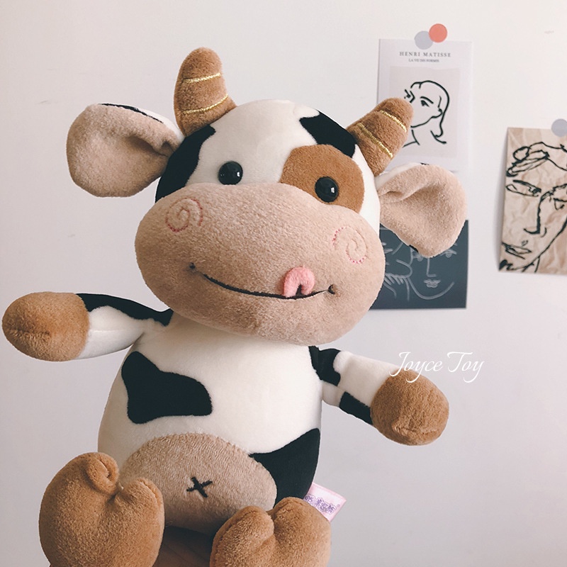 30/40CM Vaca De Bezerro Fofo Brinquedo De Pelúcia Rag Doll Scissors ...