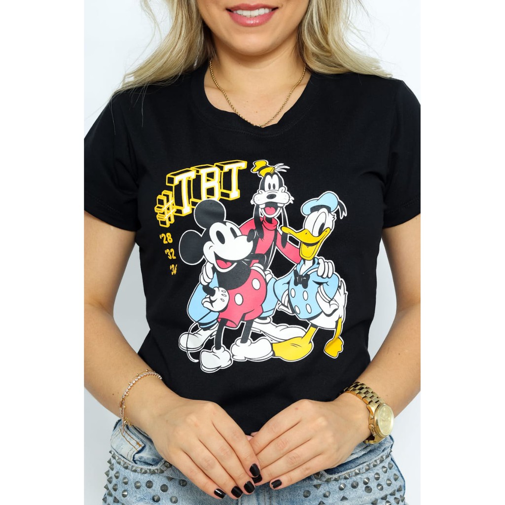 MICKEY MOUSE TBT - TSHIRT FEMININA | Shopee Brasil