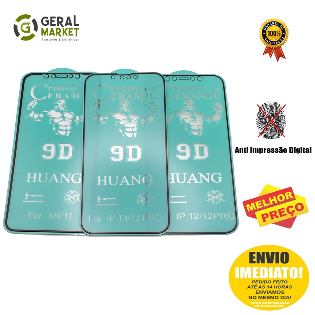 Película Fosca Cerâmica Flexível 9d Hidrogel Todos Os Modelos Iphone 6