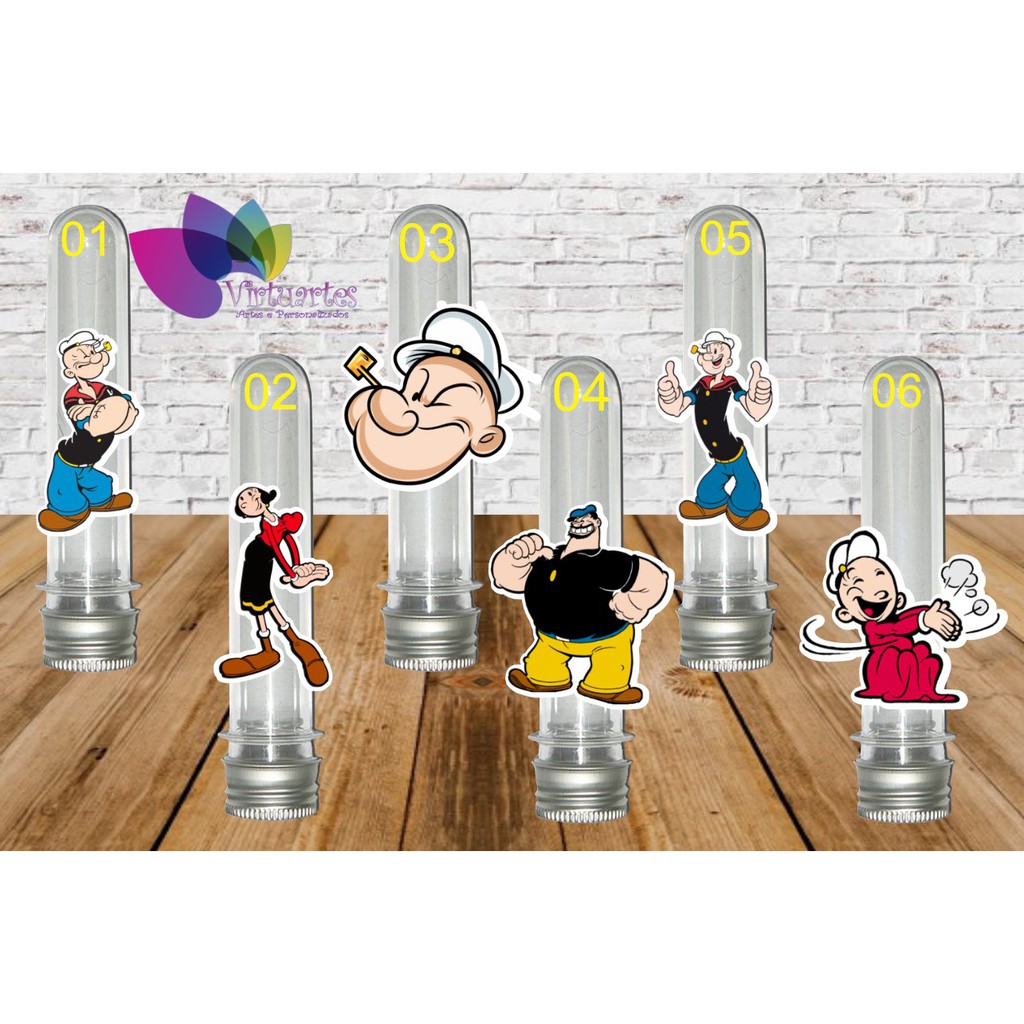 20 Aplique Topper Recorte Tubete Popeye - 01 - 07cm | Shopee Brasil