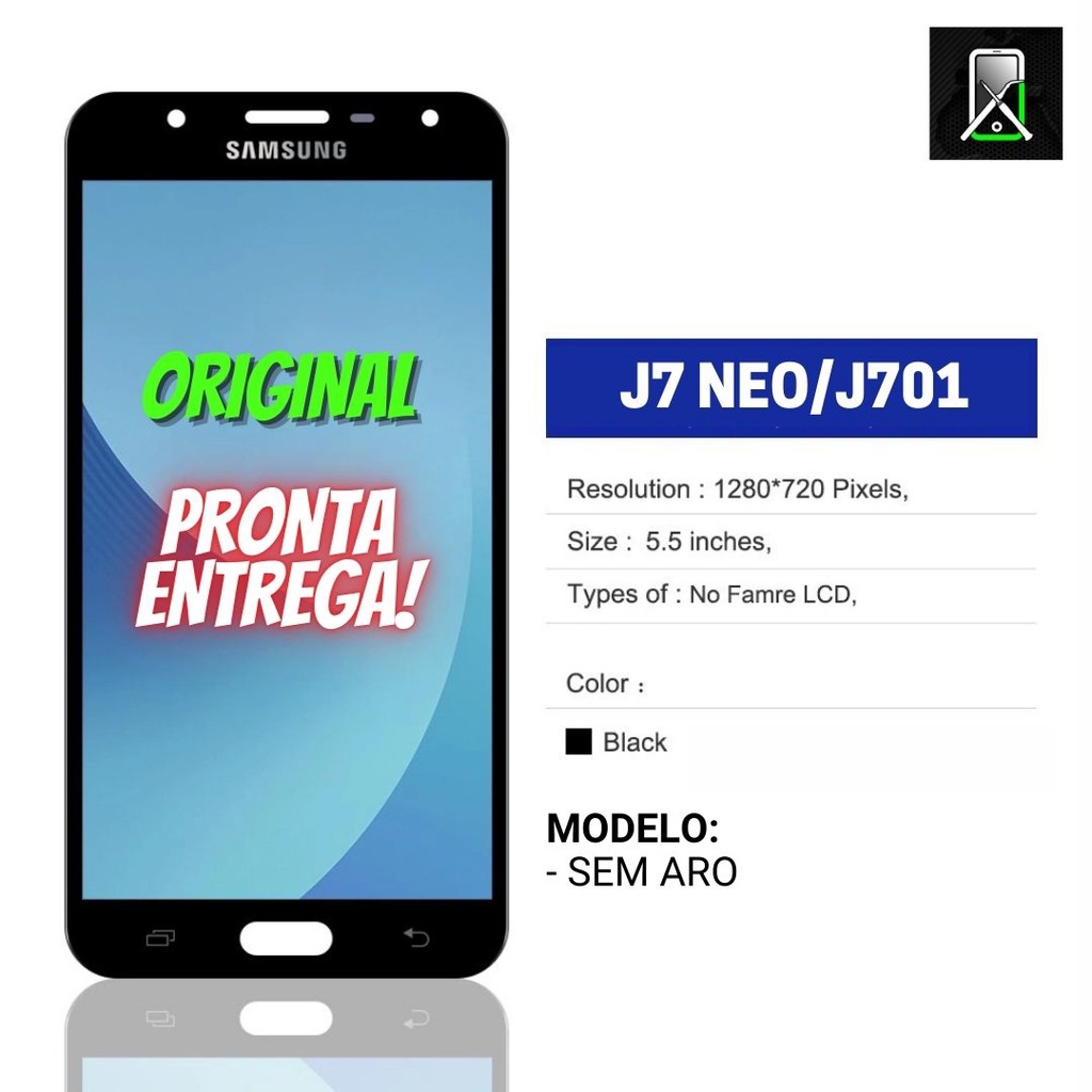 Tela Frontal Display SAMSUNG J7 NEO, J701 LCD Touch Screen (INCELL/ORIGINAL) | Shopee Brasil