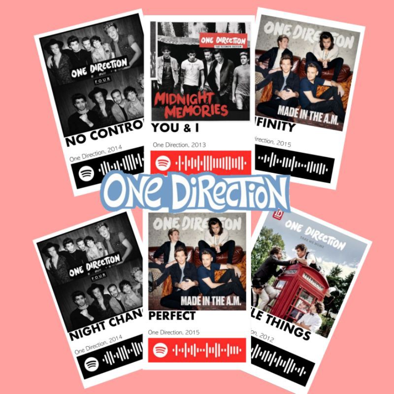 Kit com 6 Polaroids Spotify One direction | BeeCost