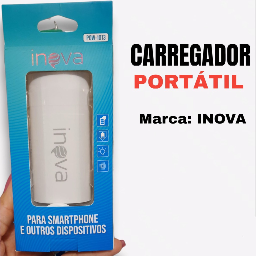 Carregador portátil INOVA | Shopee Brasil