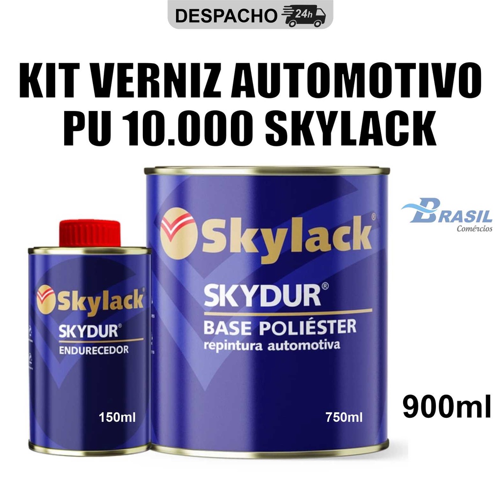 Kit Verniz Automotivo PU 10.000 Skylack 900ml | Shopee Brasil