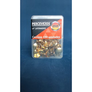 Percevejo Tachinha Latonado Dourado 100 unidades Jocar Onda | Shopee Brasil