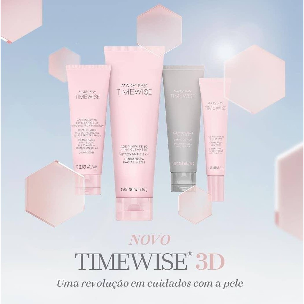 Kit Sistema anti idade Time Wise 3D Mary Kay | Shopee Brasil