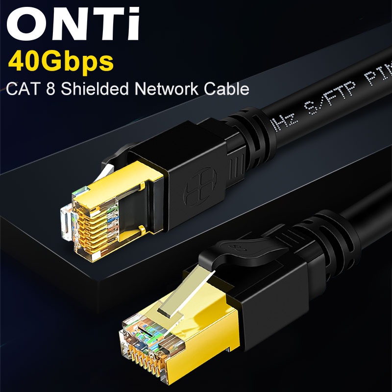 Cabo Ethernet ONTi CAT8 40 5gbps 2000 Mhz SSTP UTP Cat 8 RJ45 RJ45 Rede ...
