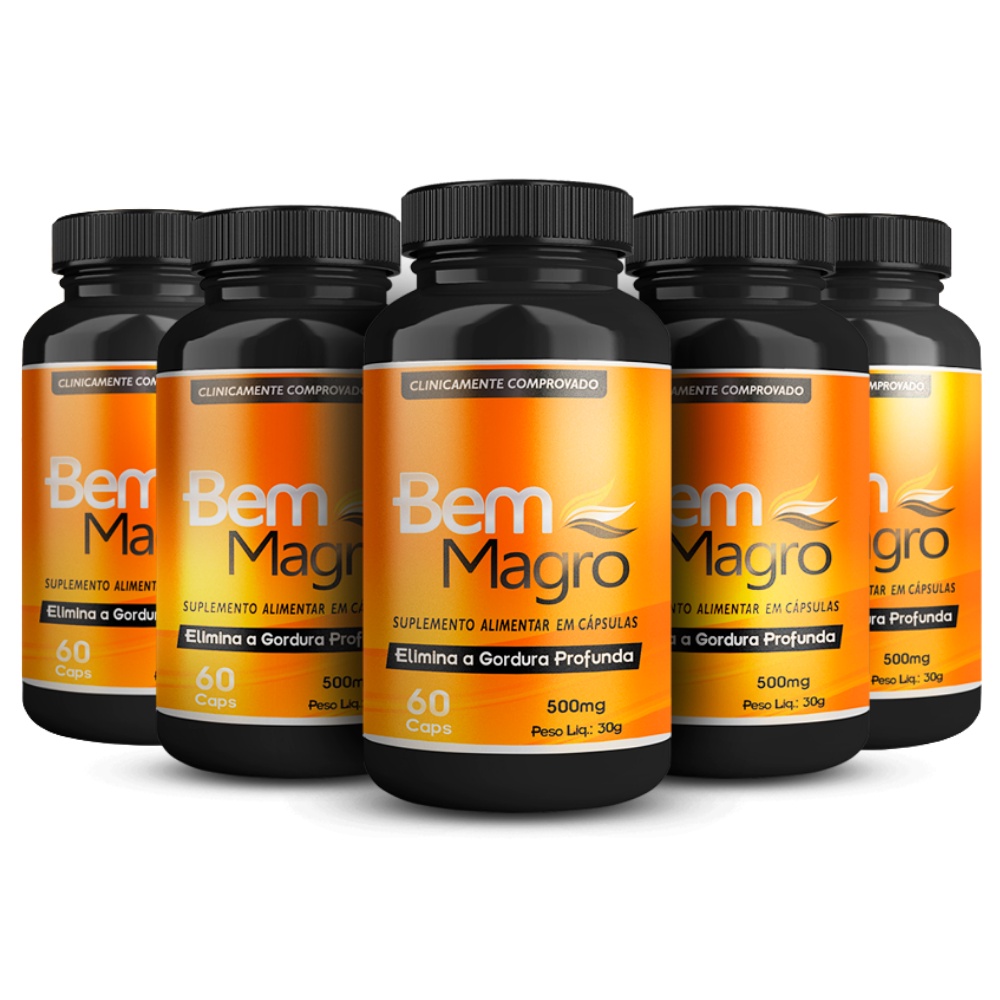 5 Potes Bem Magro Suplemento Natural | Shopee Brasil