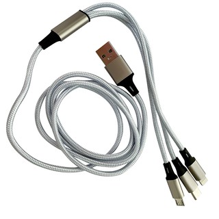 Cabo de carregamento multi USB Cabo universal 3 em 1 de carga rápida ...