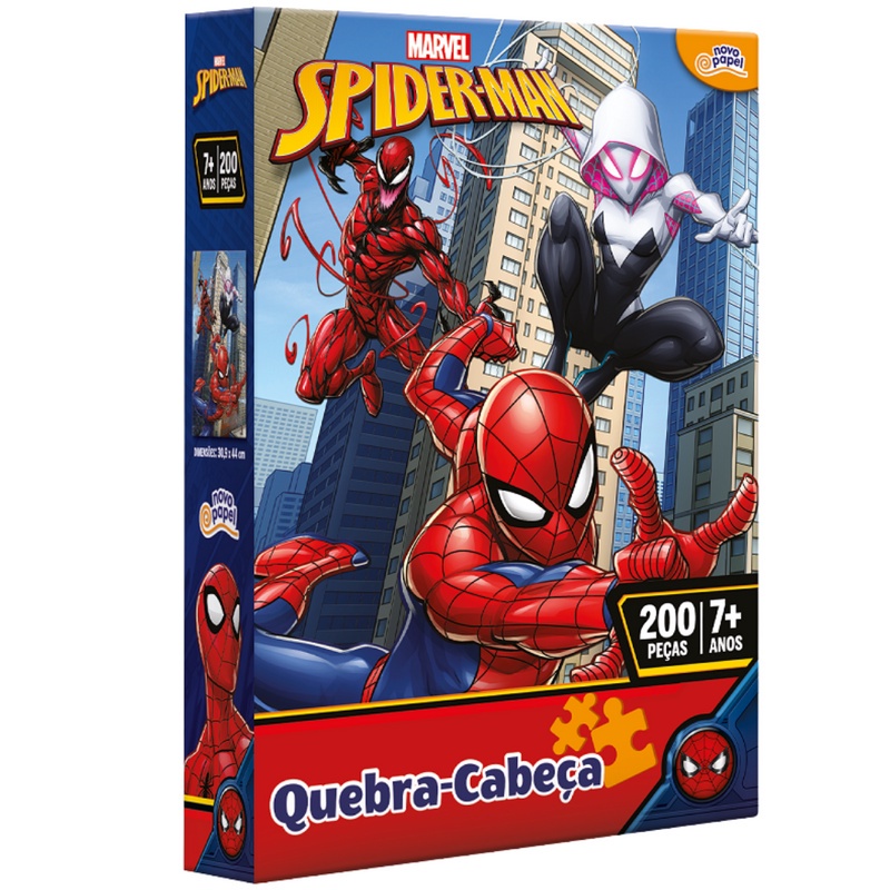Quebra Cabeça Infantil Homem Aranha 200 Peças 7 + Anos - Toyster Ref ...