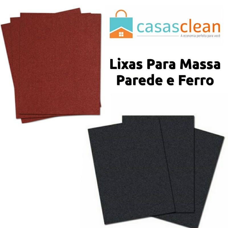 Lixa de Obra para Parede Massa Ferro Madeira | Shopee Brasil